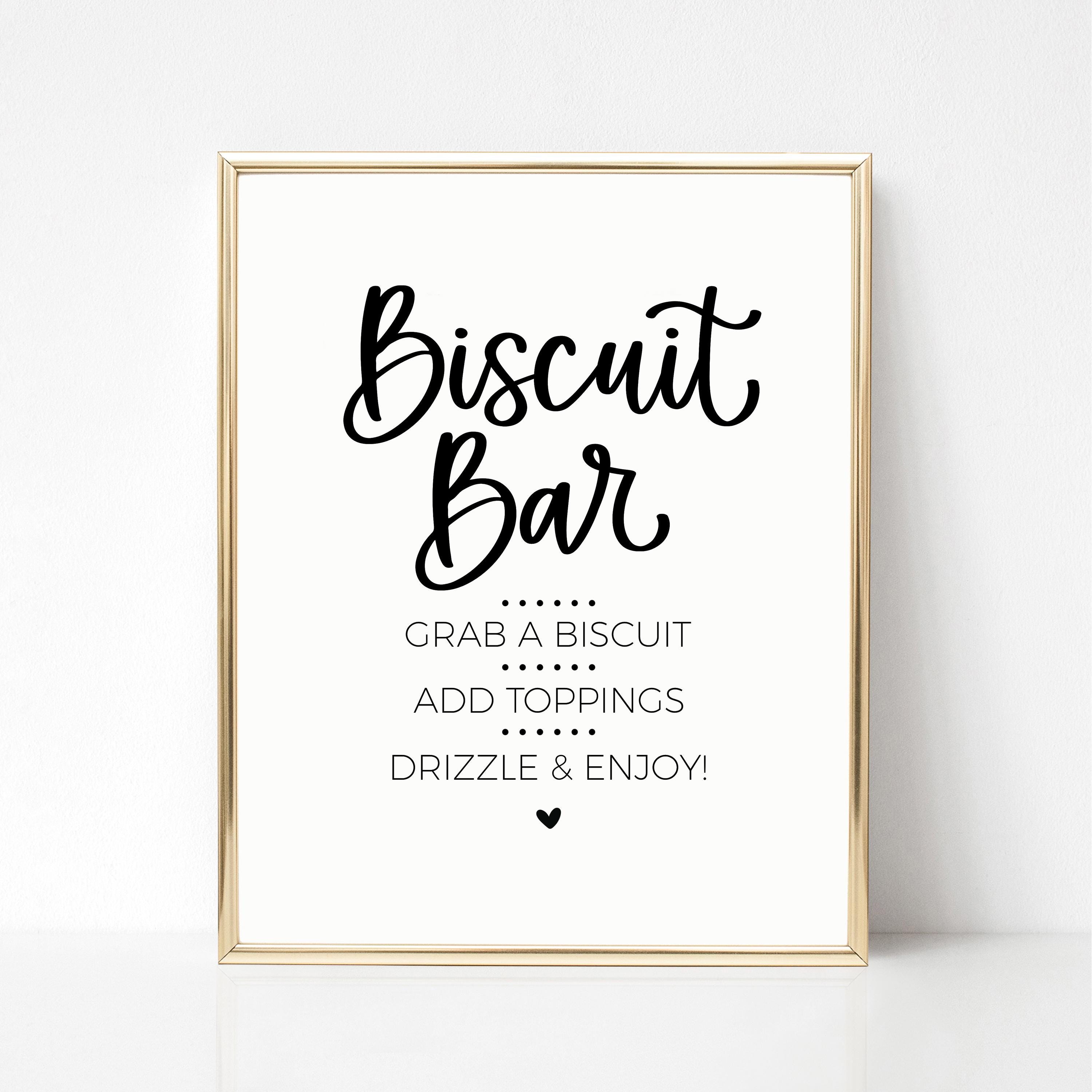 Biscuit Bar Sign for Modern Minimalist Mother's Day Brunch, Bridal ...