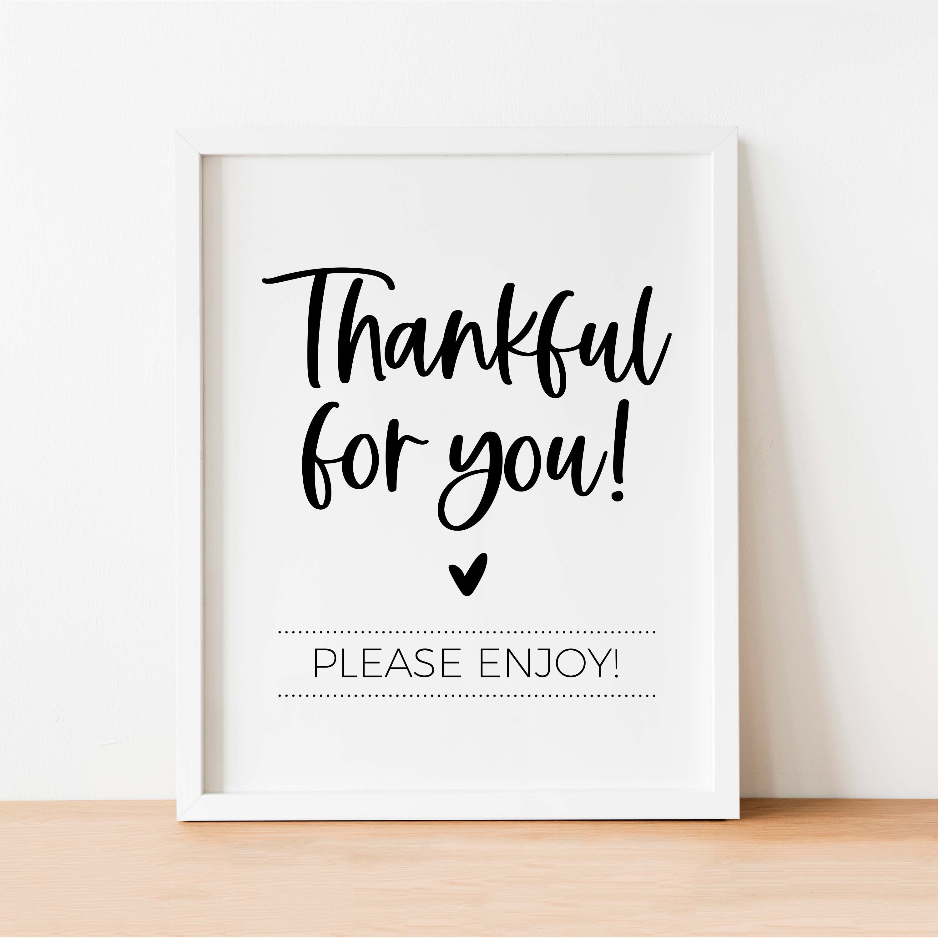 Thankful for You Sign, Thank You Sign, Volunteer Sign, Sign for ...