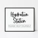 Hydration Station Printable Sign for Graduation, Birthday Party, Summer ...