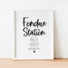 Fondue Station Sign for Modern Minimalist Party, Chocolate Fountain ...