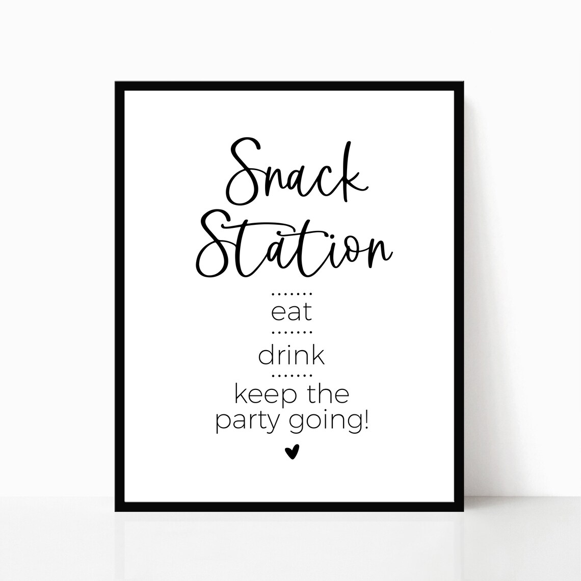Snack Station Sign, Late Night Snack Food Bar, Sweets & Treats, Party ...