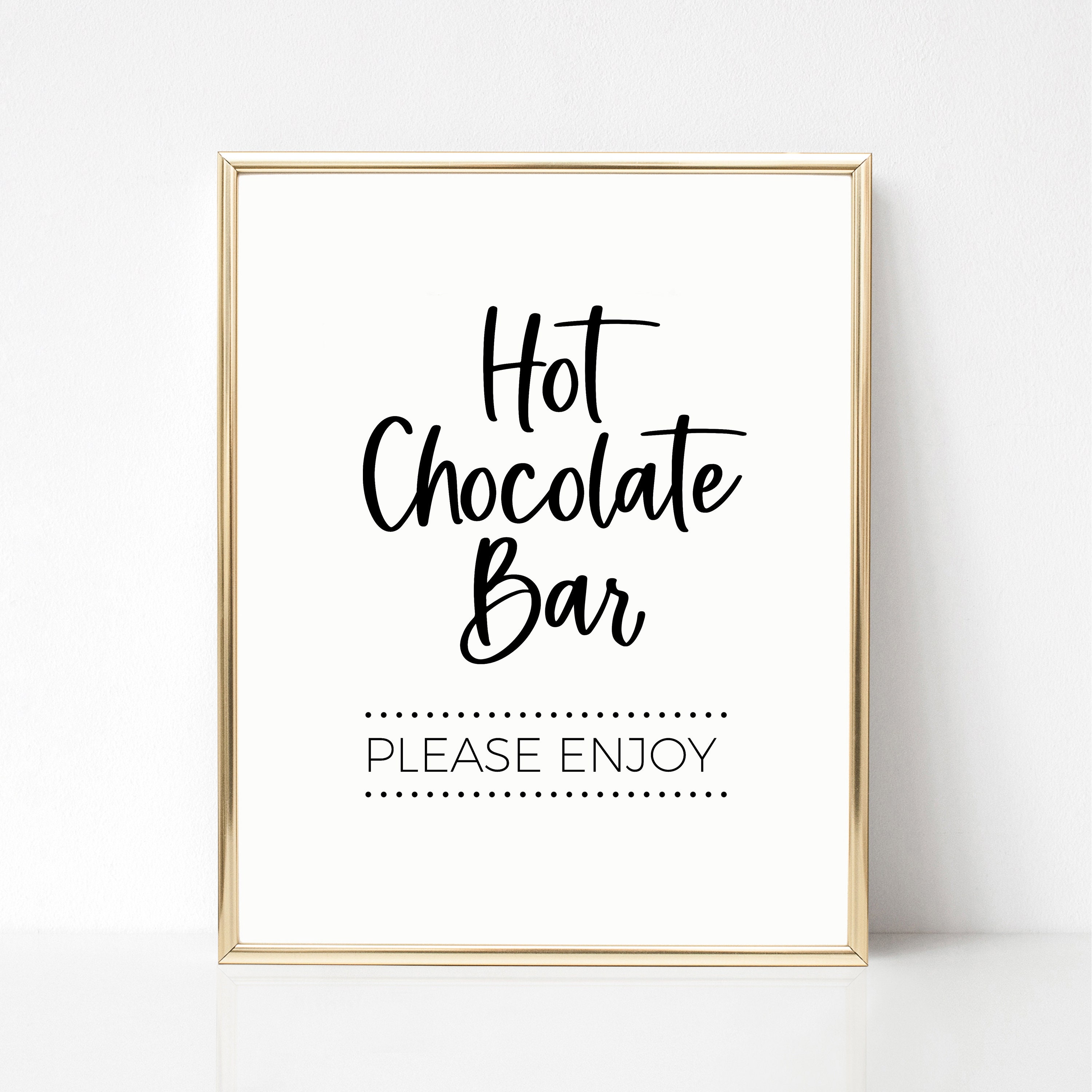 Hot Chocolate Bar Sign, Hot Drinks Station, Hot Beverage, Coffee Tea ...