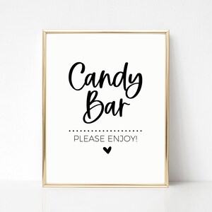 Candy Bar Sign, Candy Station, Sweets and Desserts Bar, Modern ...