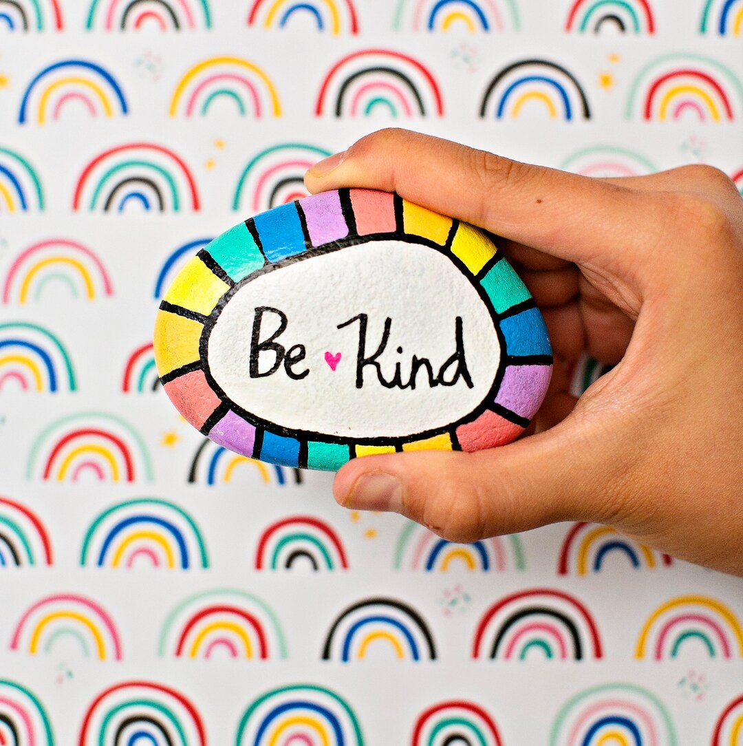 Be Kind Rock Kindness Rocks Painted Rocks Rainbow Rocks - Etsy