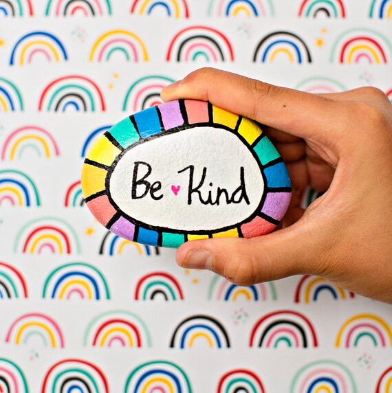 Be Kind Rock Kindness Rocks Painted Rocks Rainbow Rocks - Etsy