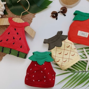 Fruits Crop Top, S-2XL, Dog-tank Top, Dog Skirt, Dog Top, Dog Clothing ...