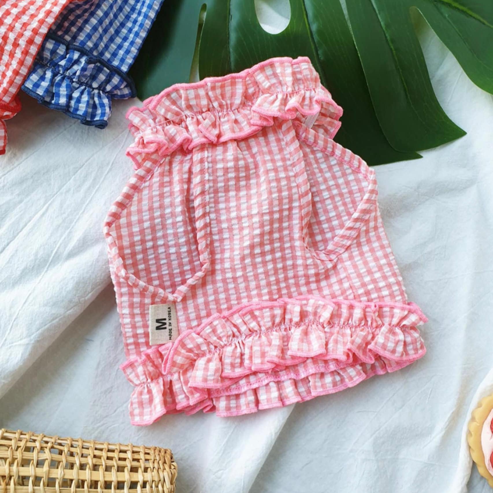 Gingham Cherry Crop Top, S-XL, Dog-tank Top, Dog Skirt, Dog Top, Dog ...