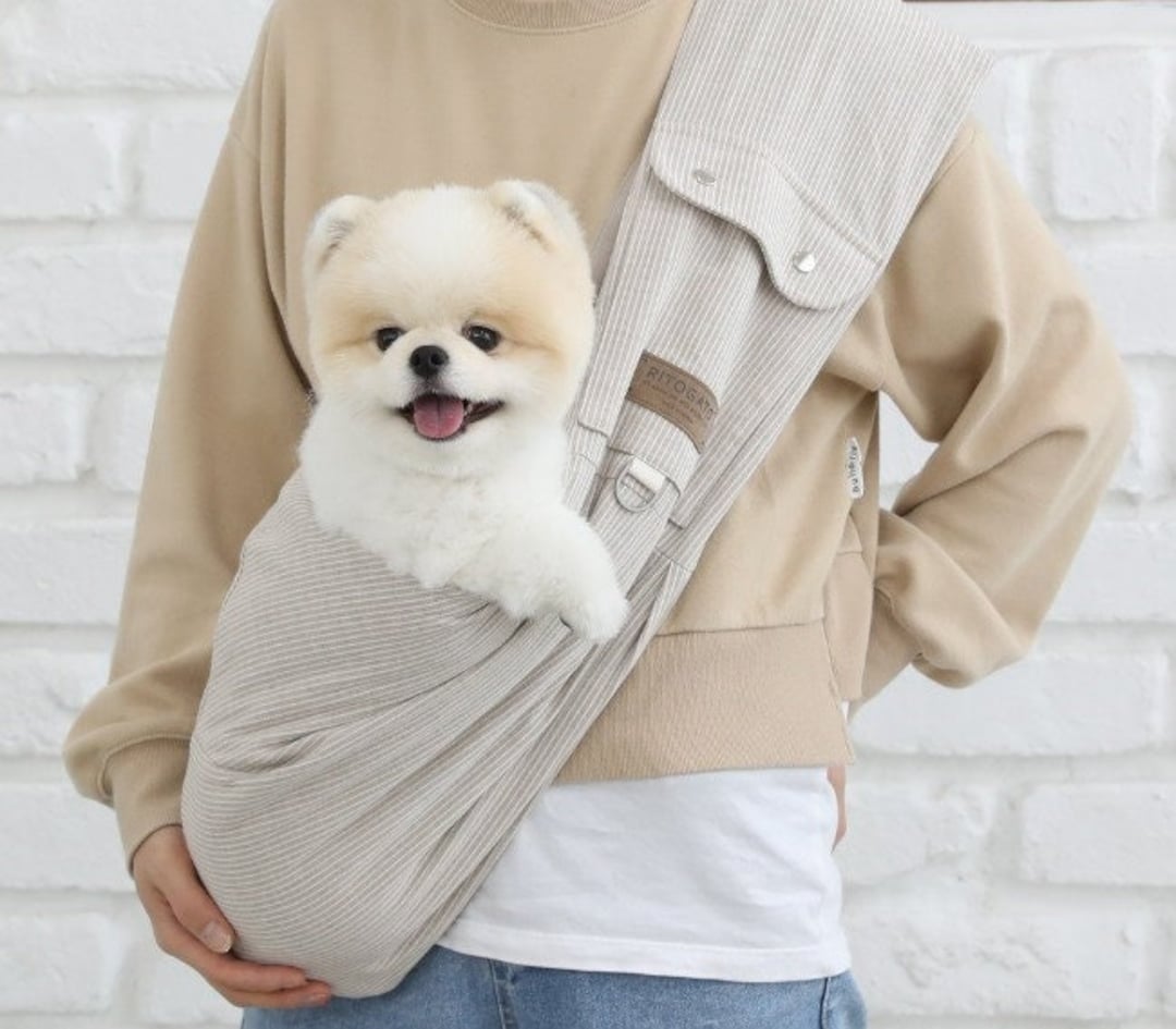 Cotton Adjustable Pet Sling Carrier, 3 Colors, One Size, Premium Cotton ...