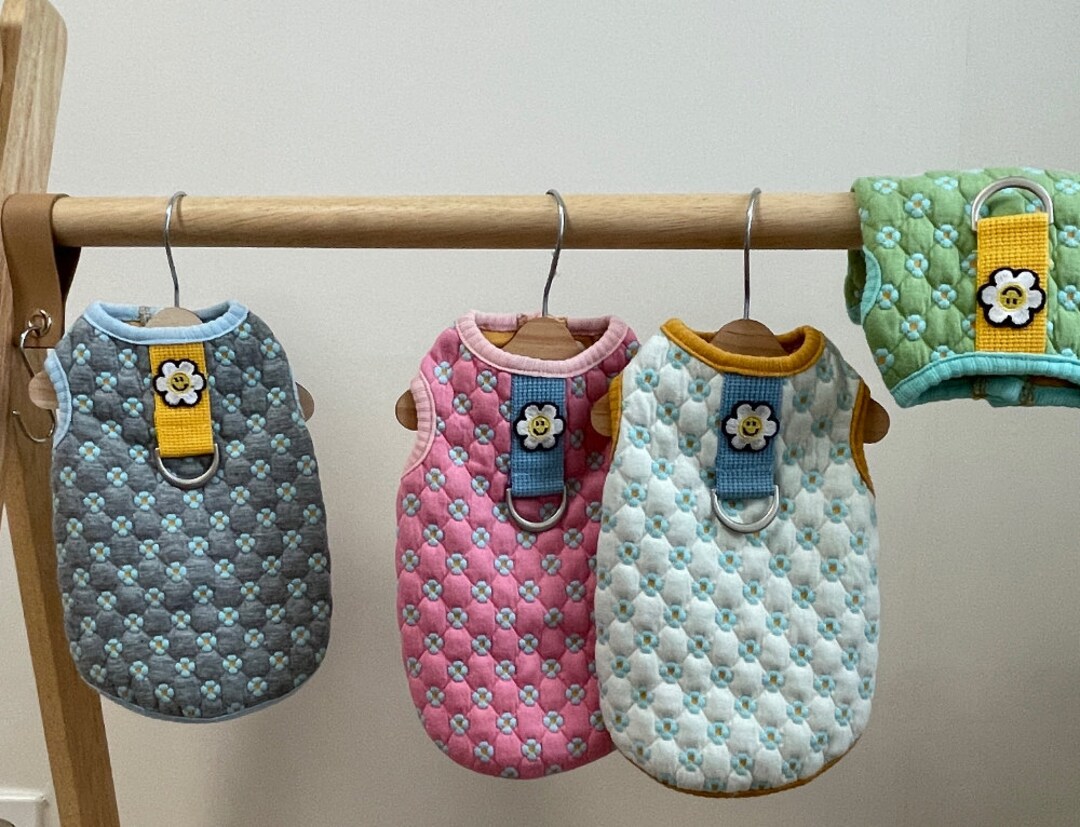 Daisy D-ring Vest, S-2XL, Fleece Vest, Pet Clothing, Dog-sweater, Dog's ...