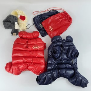 Water Resistant Puffer Overall, S-2XL, Pet Puffer, Dog Jumpsuit, Pet ...