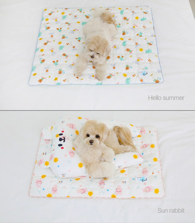 Vegan Summer Cooling Mat, Vegan Rayon Silk, Non Slip Mat, Dog Mat, Dog ...