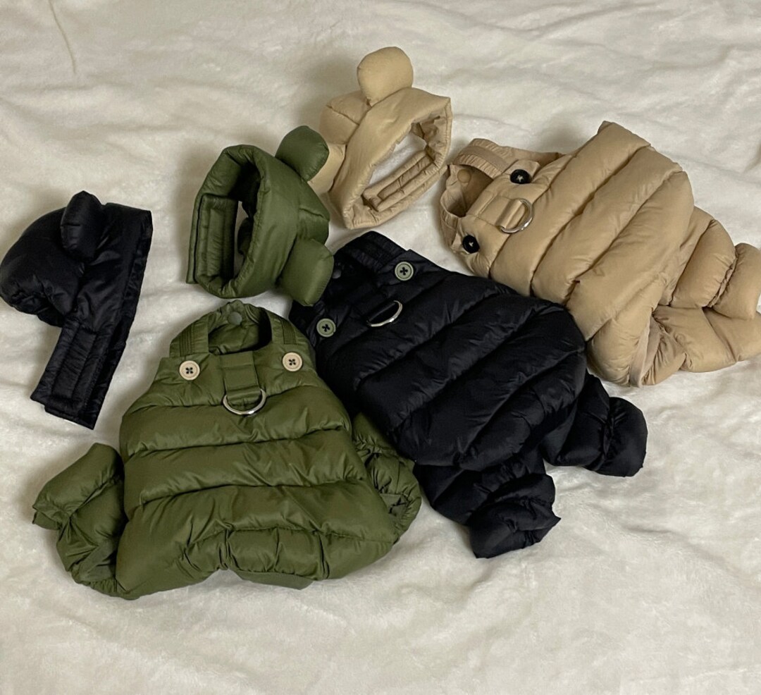 D-ring Puffer Overall, S-2XL, Pet Pants, Dog Jumpsuit, Pet Clothing ...