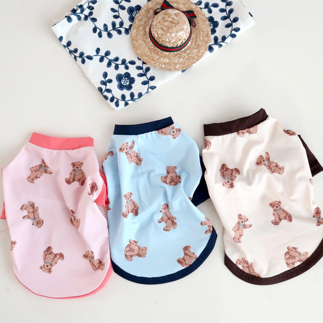 Bear Rash Guard, S-2XL, SPF50 Protection, Small Dog Swimwear, Dog ...