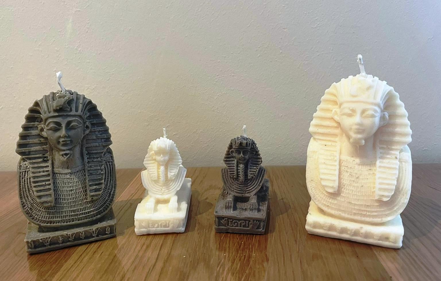 Egyptian Pyramid Soy Wax Candle: Tutankhamun, Sphinx, Home Decor - Etsy