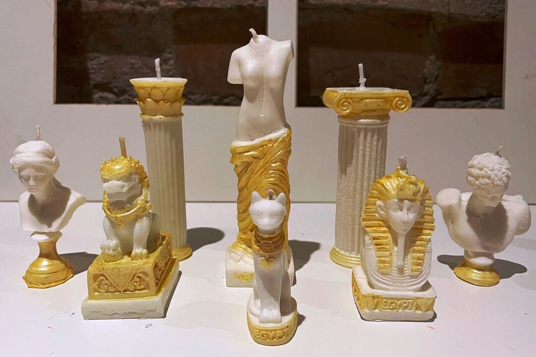 Gold Plated Soy Wax Candle: Ancient Egyptian Decor Ornament - Etsy