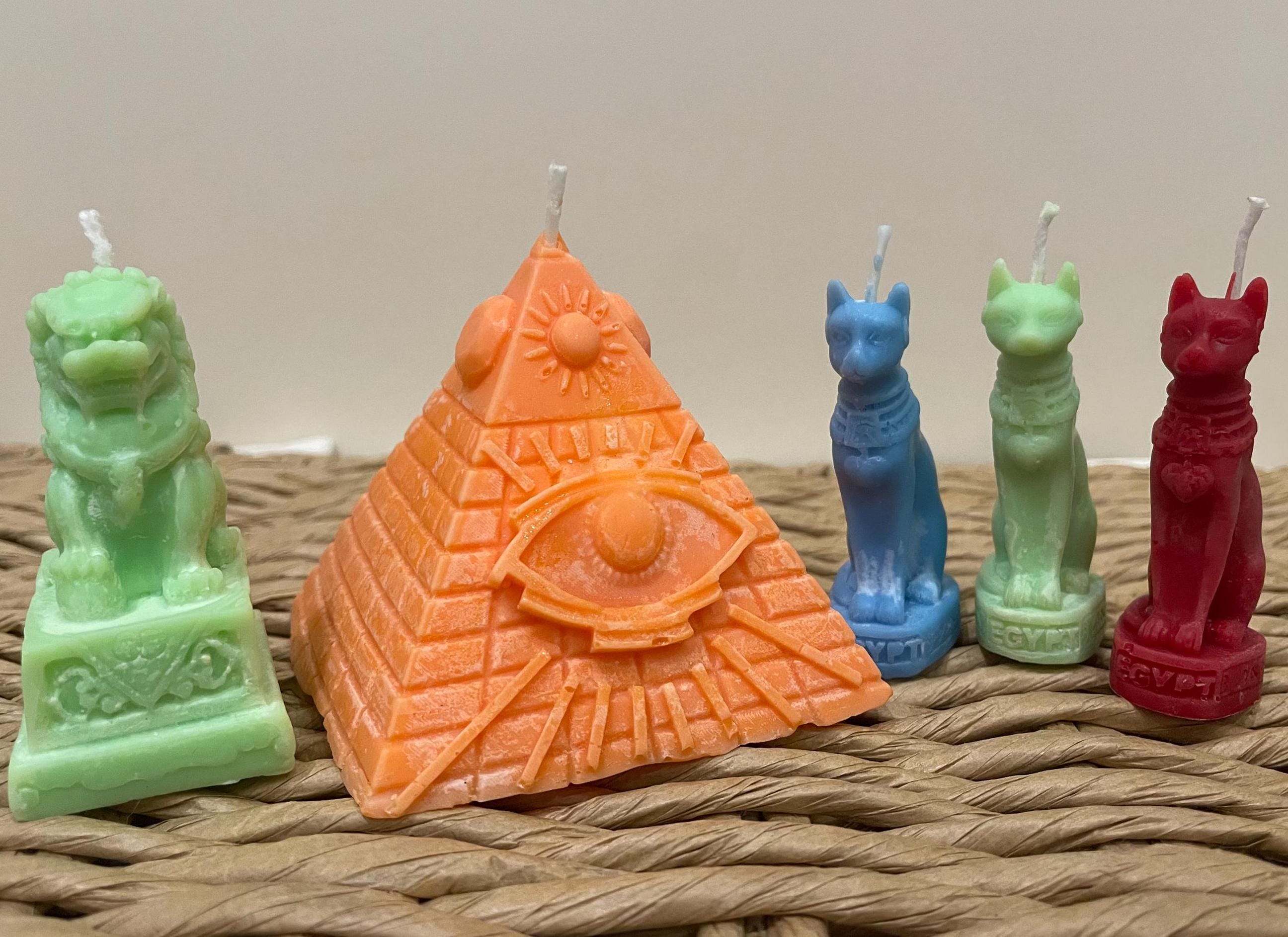 Egyptian Pyramid Soy Wax Candle: Tutankhamun, Sphinx, Home Decor - Etsy