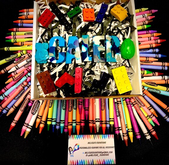 Personalized name crayons Custom crayons Birthday favors | Etsy