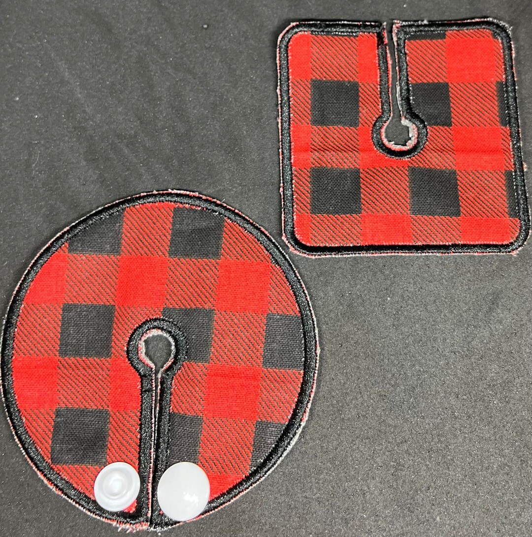 Red Plaid Gtube/ Trach Pad - Etsy
