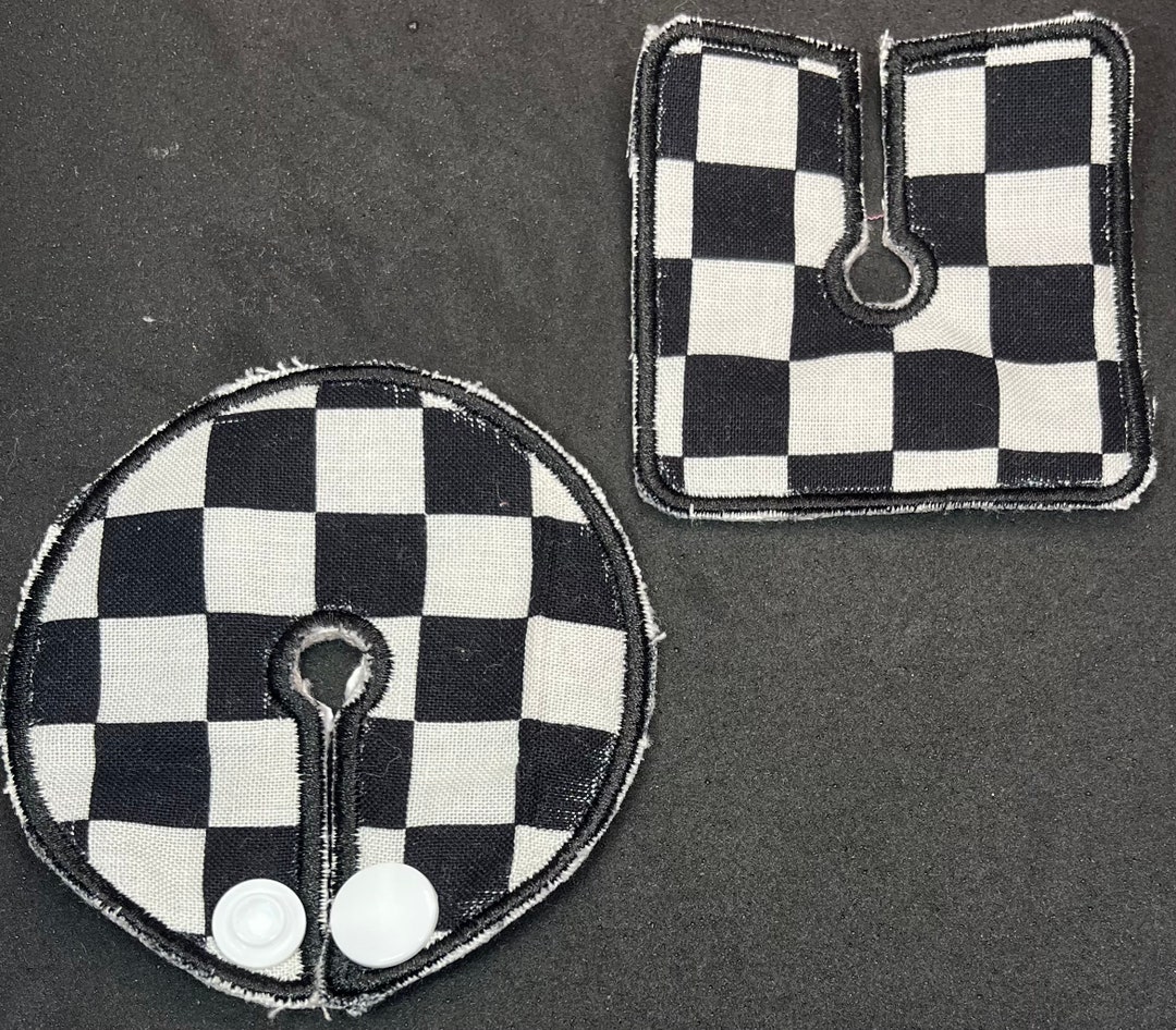 Black and White Checkered Gtube/ Trach Pad - Etsy