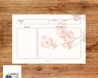 Pink Floral Index - Etsy