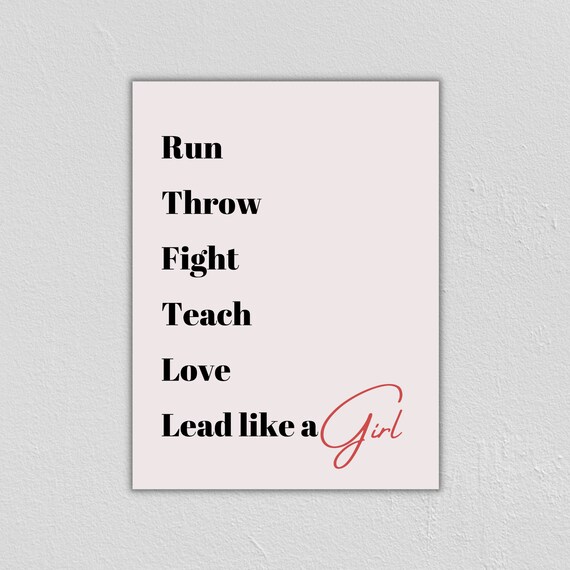 Like a Girl Poster Feminist Wall Art/Home Decor | Etsy