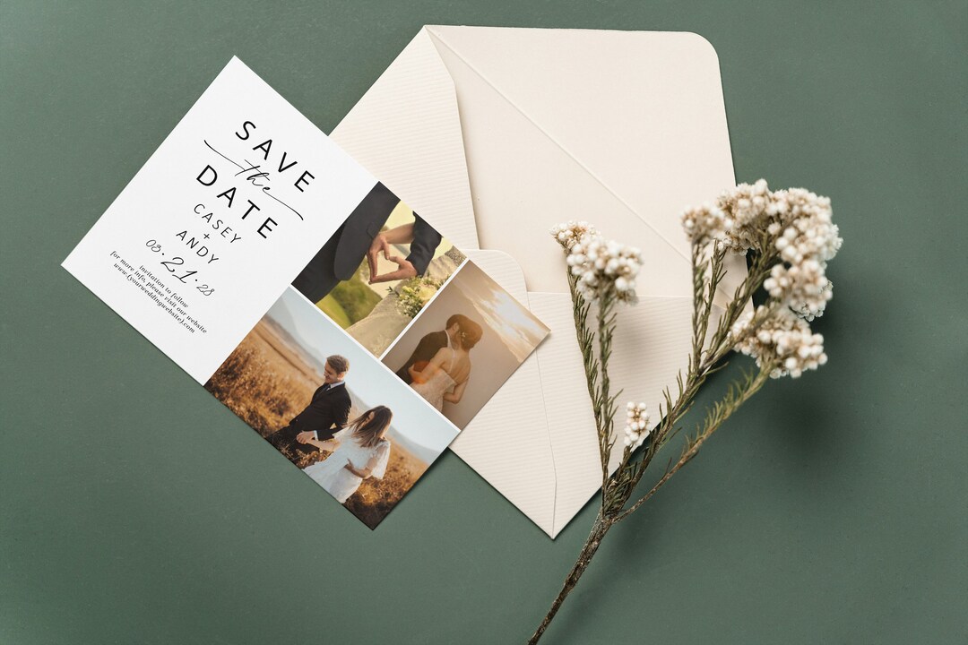 Wedding Photo Invite, Customizable Invitation Card, Personalized Photo ...