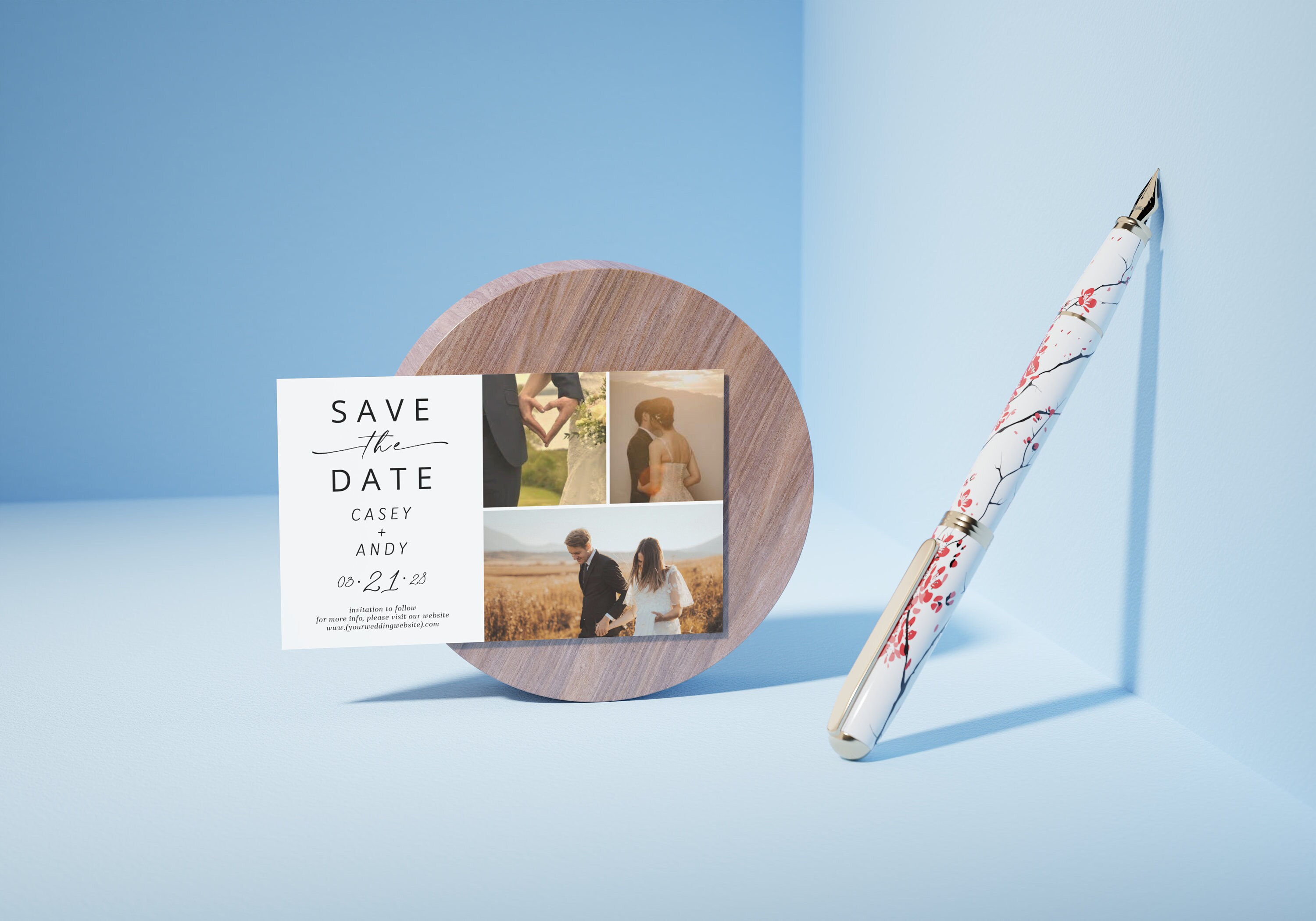 Wedding Photo Invite, Customizable Invitation Card, Personalized Photo ...