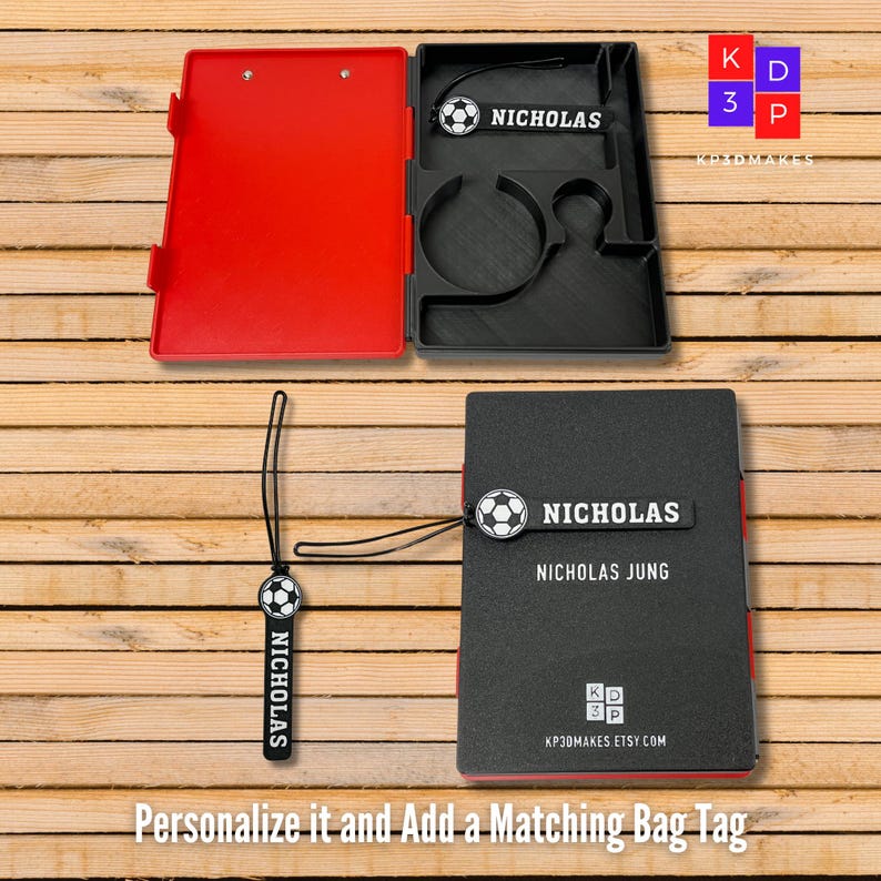 Soccer Referee's Toolbox-personalized Clipboard Organizer for Soccer Referees to Store Cards ...