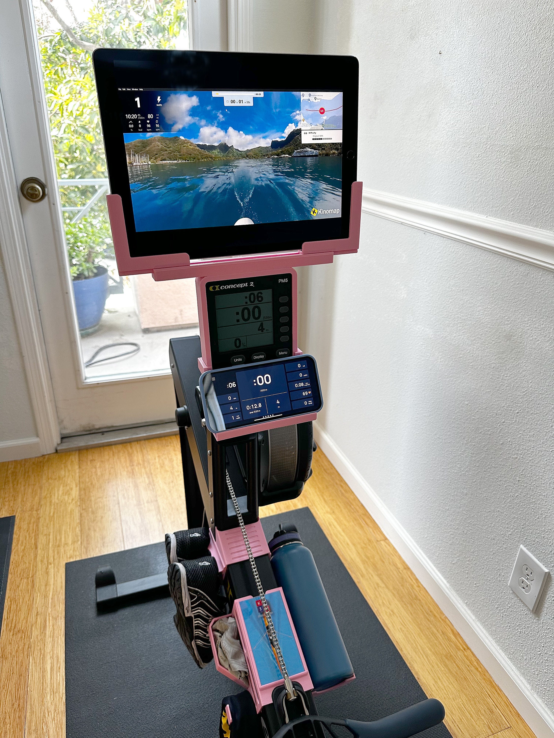 Pink PM5 Compatible-adjustable Ipad/tablet & Phone Holder Combination ...