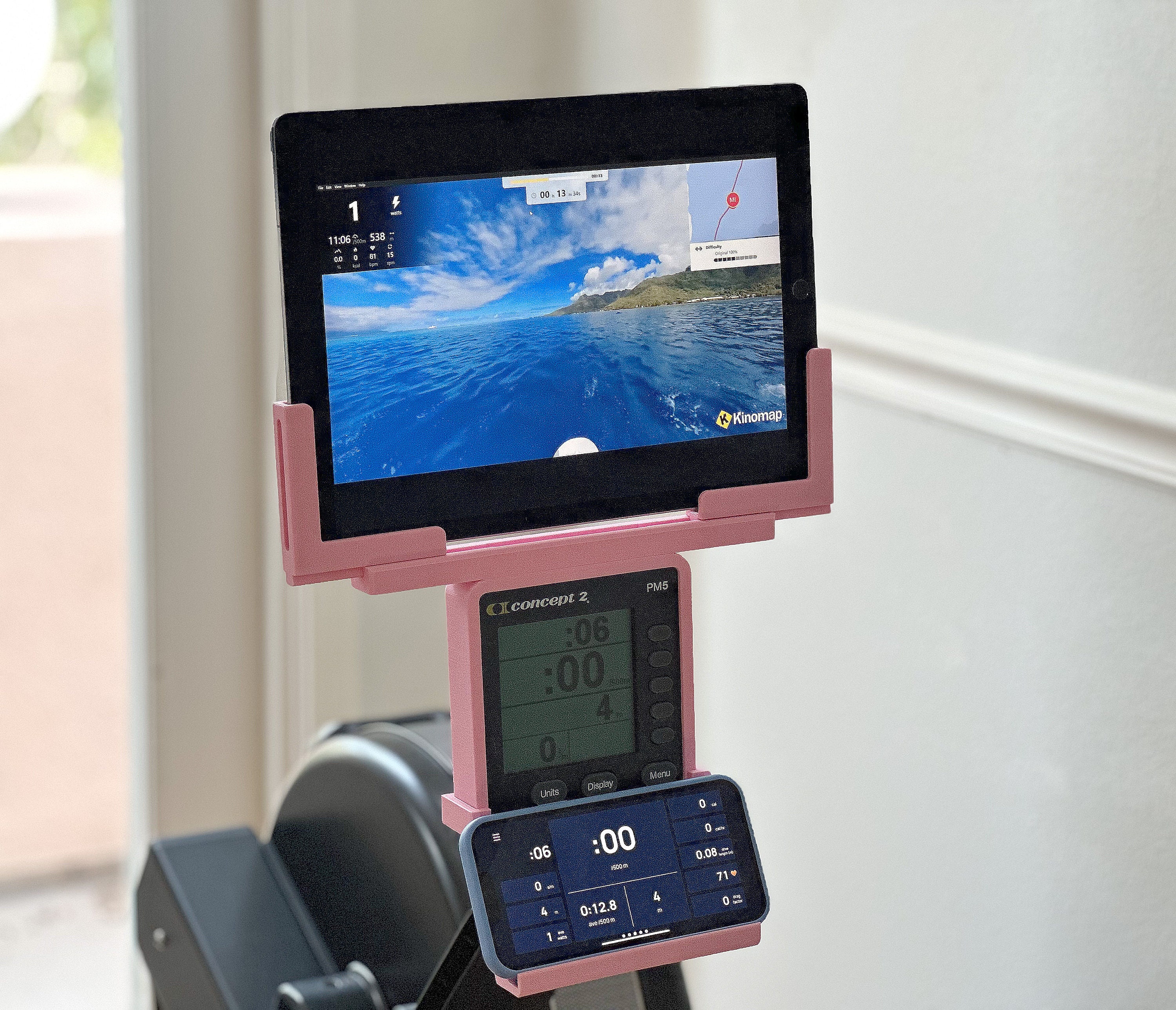Pink PM5 Compatible-adjustable Ipad/tablet & Phone Holder Combination ...