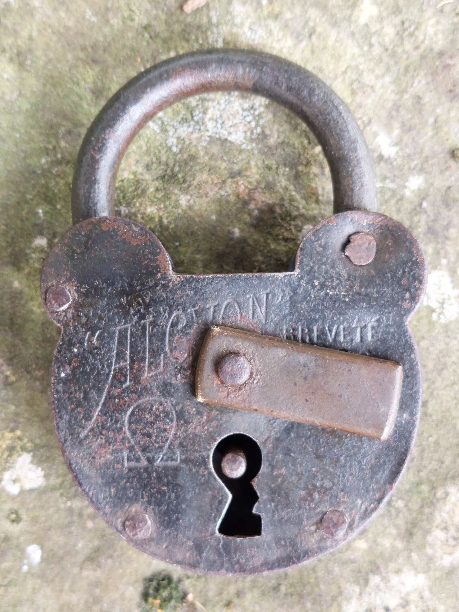 Old Large Padlock With Key / Mickey Head Shape / Weight: 130 G ...