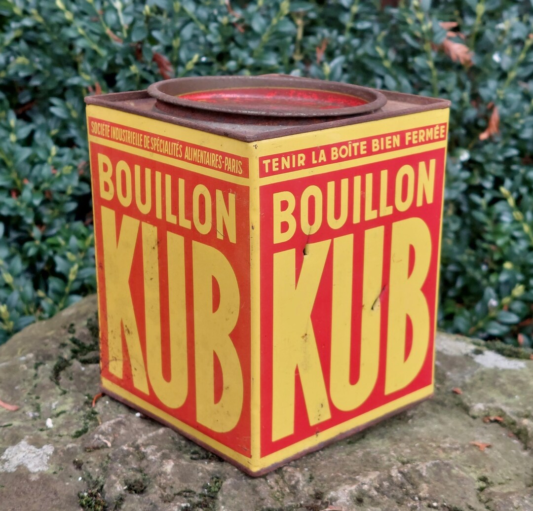 Old Metal Box / Bouillon KUB (france) / Large Size / Vintage Decorative ...