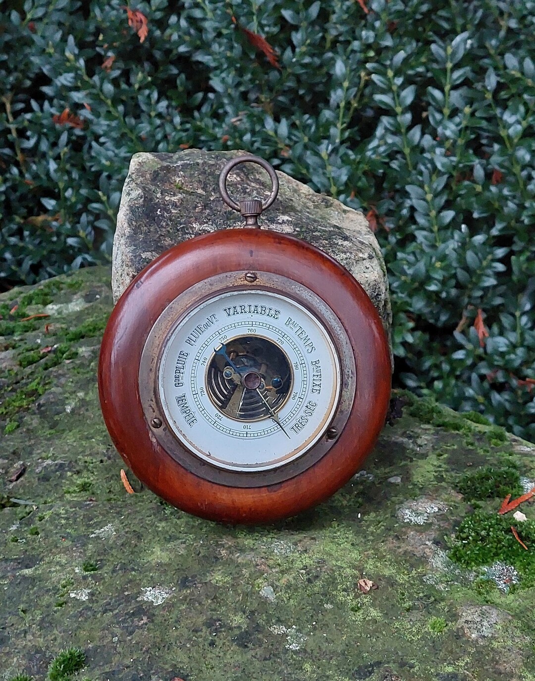 Old Wooden Barometer / Cylindrical Shape / Functional / - Etsy