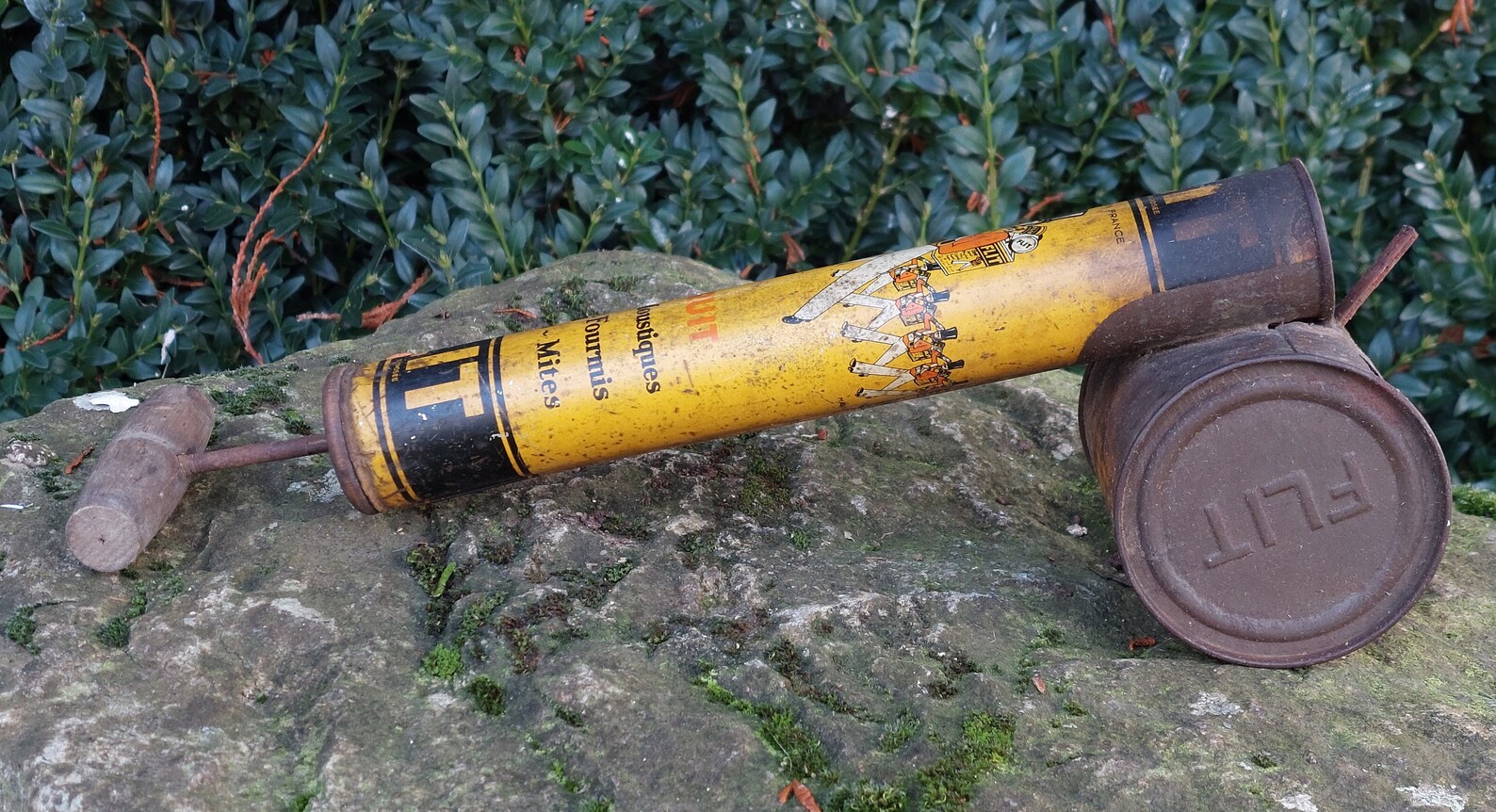 Old Steel Sprayer With Wooden Handle / Brand: FLIT, Registered ...