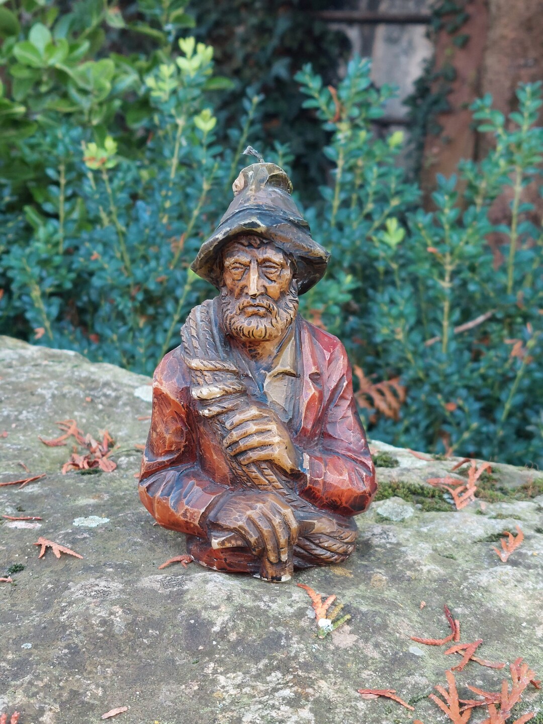 Vintage Wax Sculpture of an Old Man / Alpine Lechner / Men's Bust ...