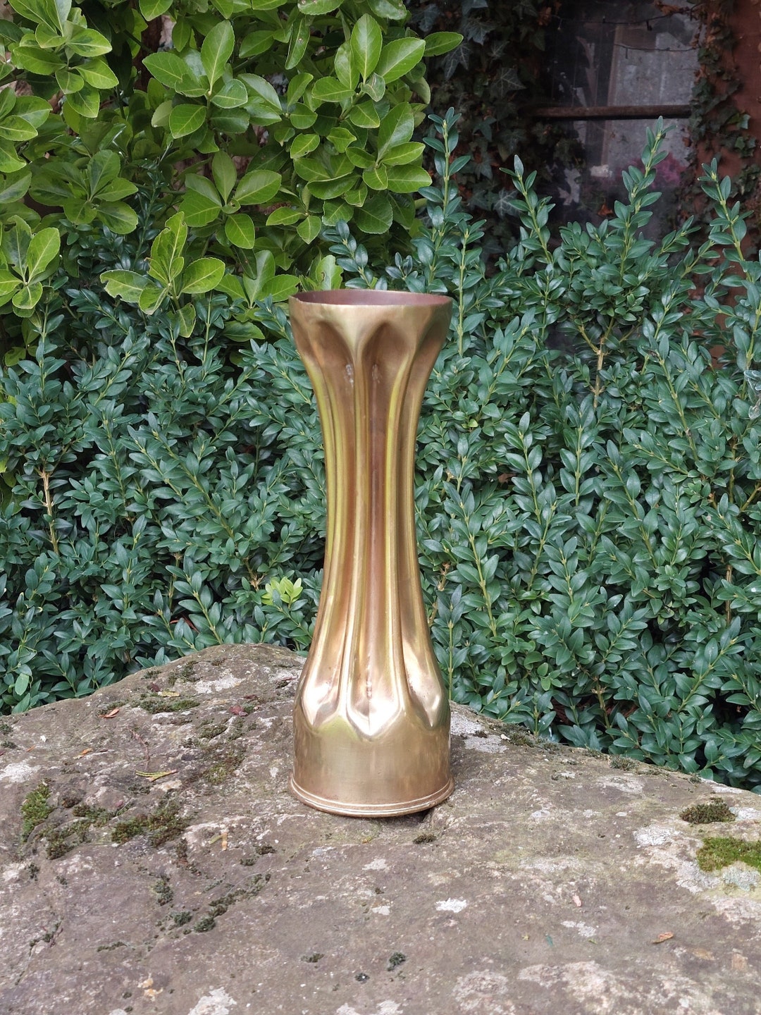 WW1 Shell Socket Vase / Art of the Trenches / Material: Sculpted Brass ...