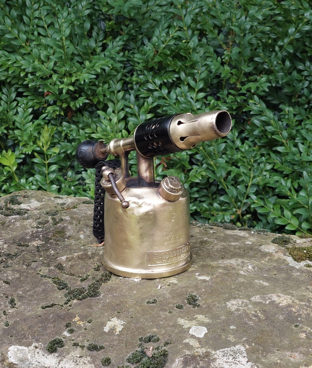 Old Brass Soldering Lamp / VESTA, FJ Paris - R. LABOUREAU, Paris/ Old ...
