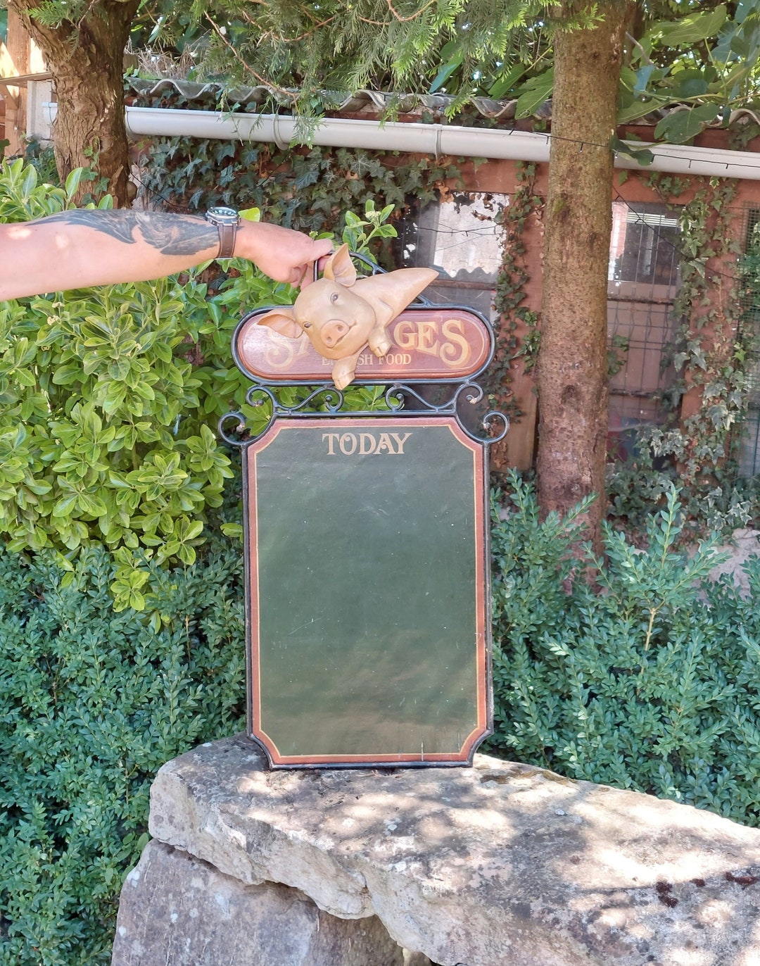 Large Embossed Menu Board COUNTRY CORNER / english Food / Certificate ...