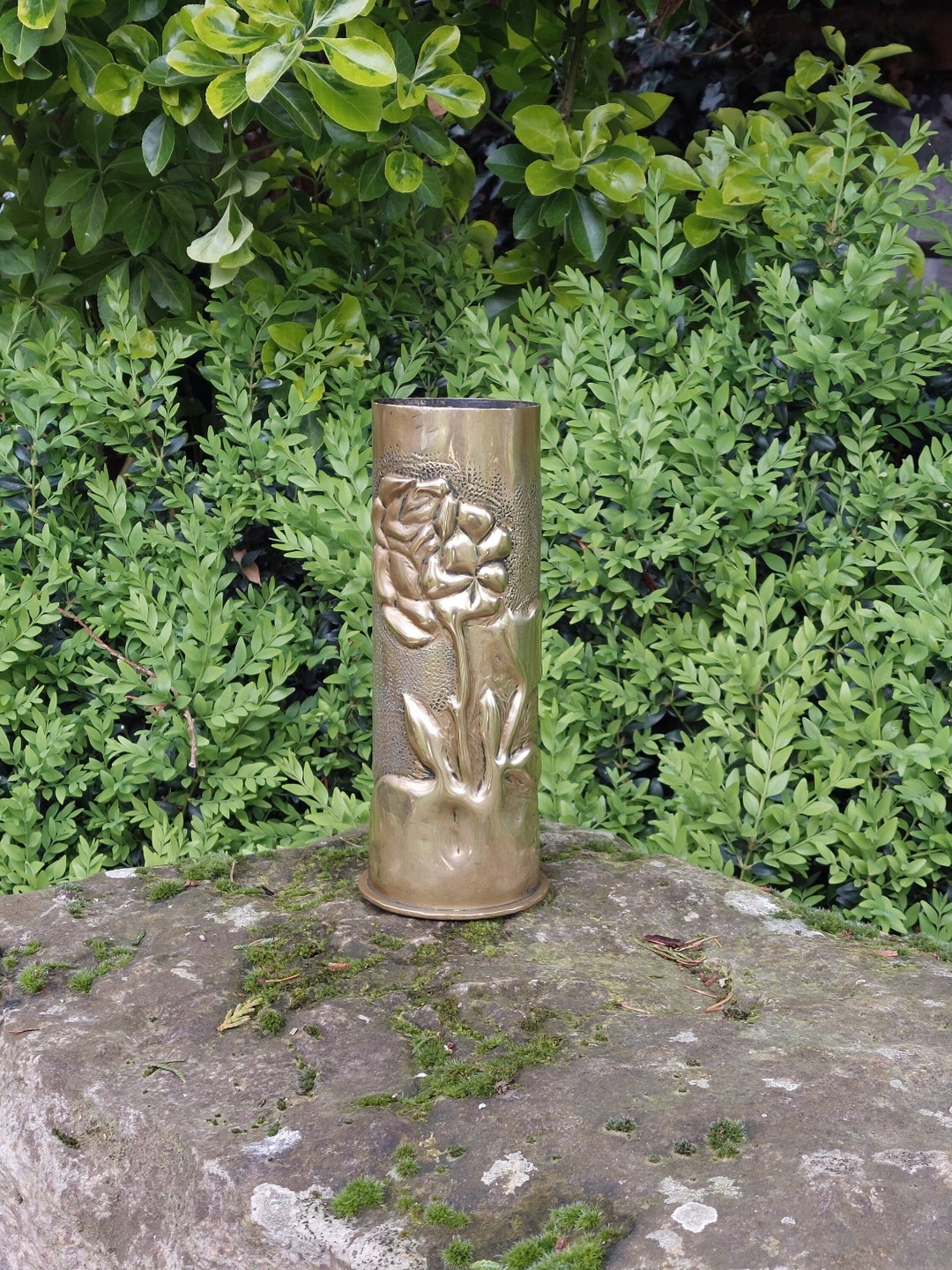 WW1 Shell Casing Vase / Trench Art / Material: Sculpted Brass ...