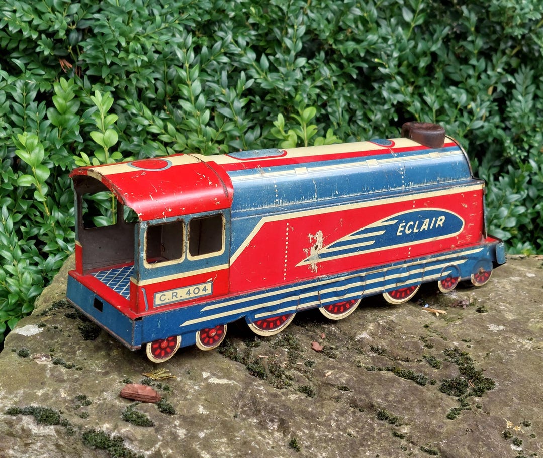 Old Metal Locomotive / ÉCLAIR CR-404 Model / 1950s-1960s / Lithographed ...