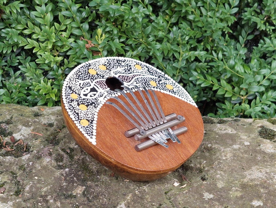 Wooden Kalimba / Hand Painted / Aboriginal Motifs / Musical Instrument ...