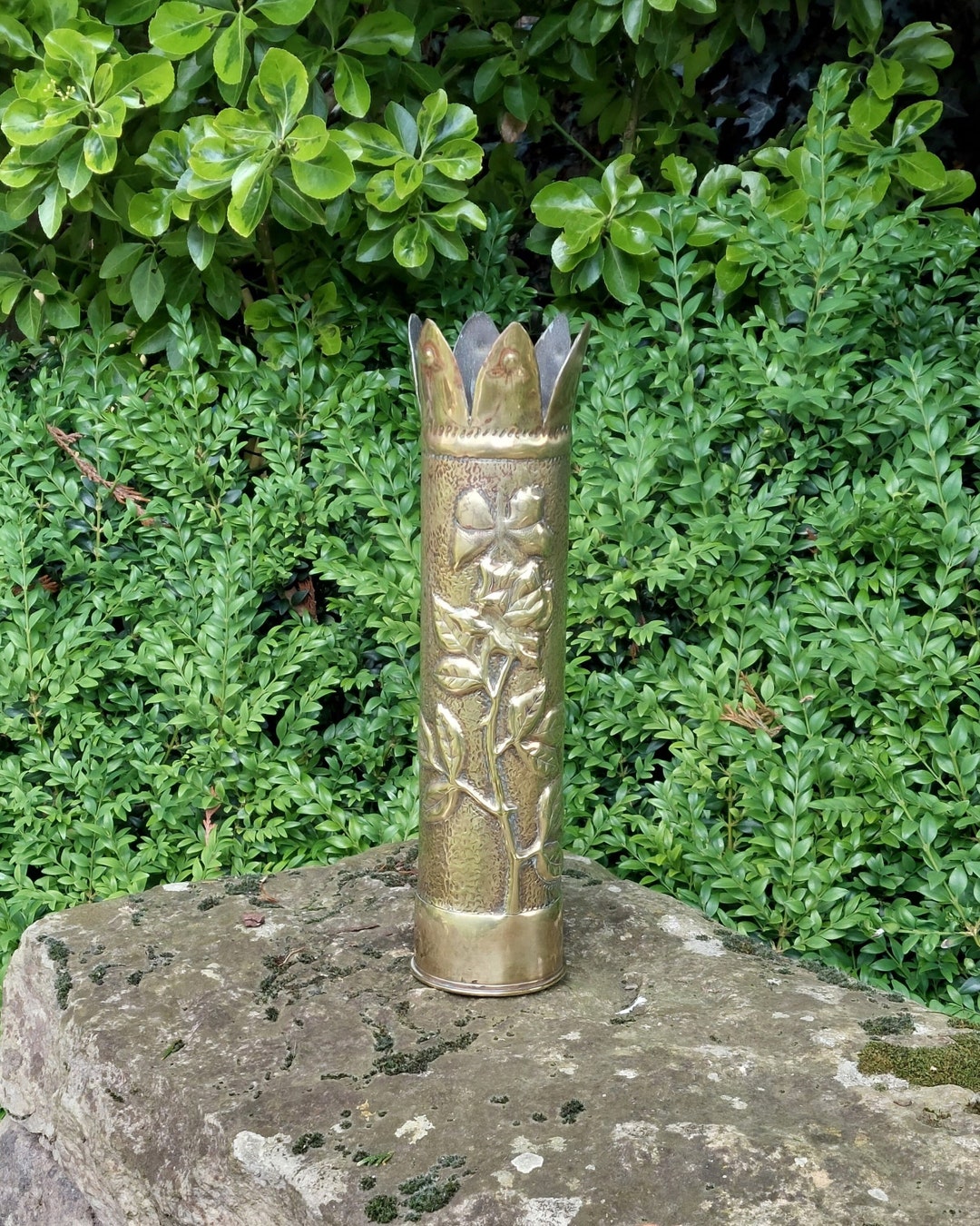 WW1 Shell Casing Vase / Trench Art / Material: Sculpted Brass ...