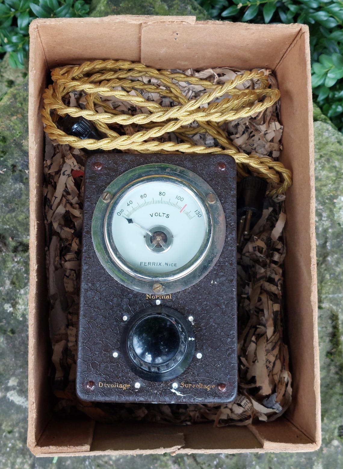 Vintage French Transformer/voltmeter, Metal Casing / Brand: FERRIX ...