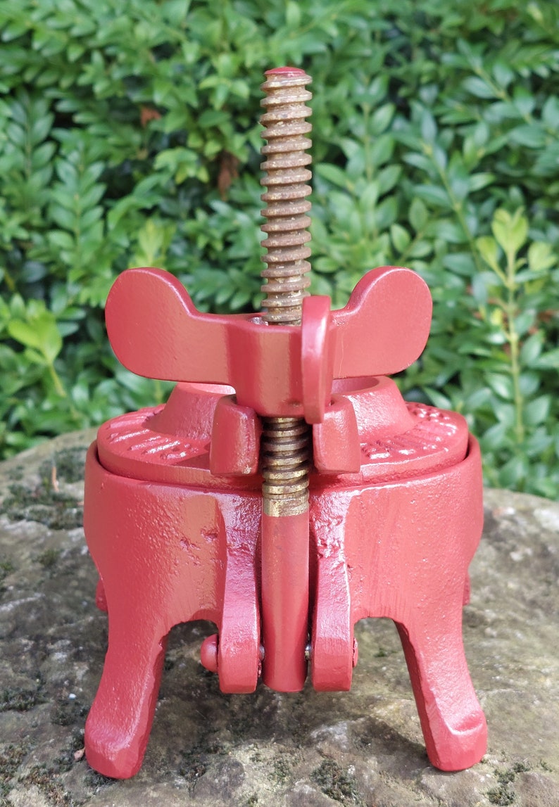 Old Steel Meat Press / TITAN A VIS, Patented / Color Red / Vintage ...