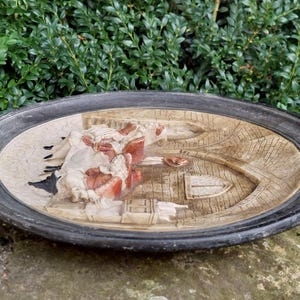 Old Plaster Plate / Medieval Scene, Tavern / Decorative Plate / Wall ...