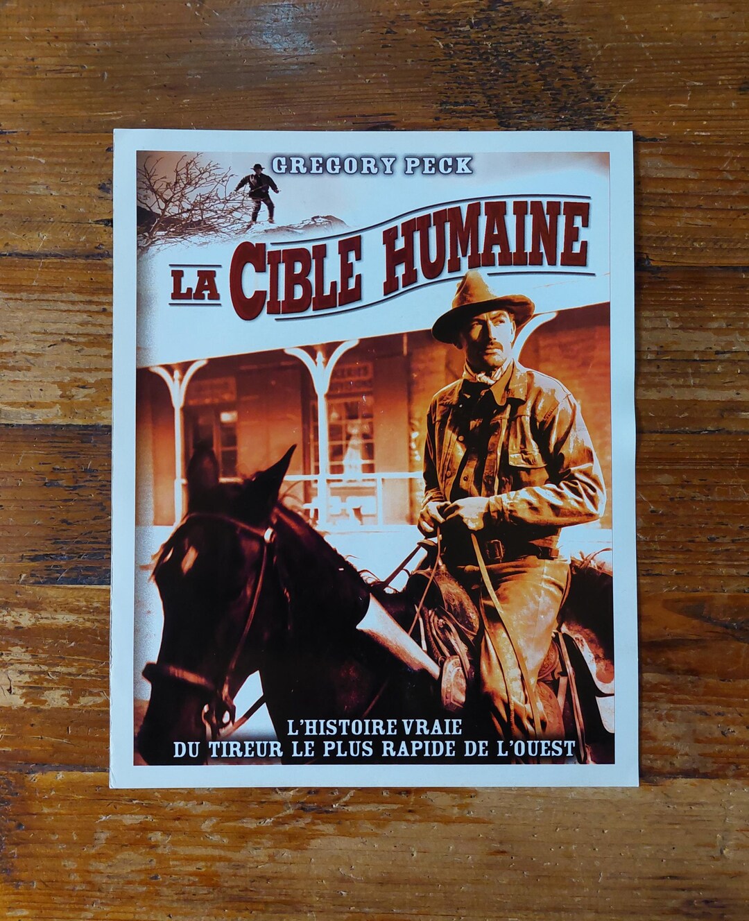 THE HUMAN TARGET Poster / Gregory Peck / Western Movie Poster ...