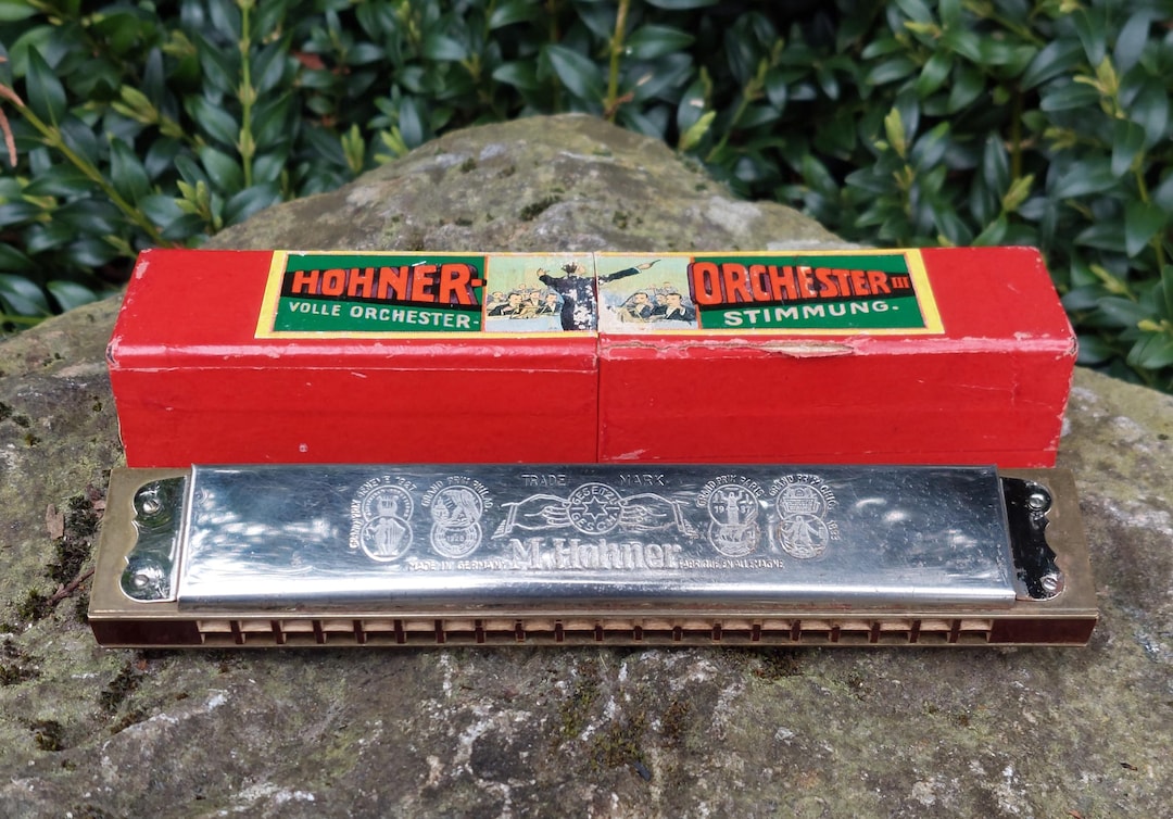 Antique M.HOHNER Harmonica in Its Box / Hohner Orchester, Vereins ...