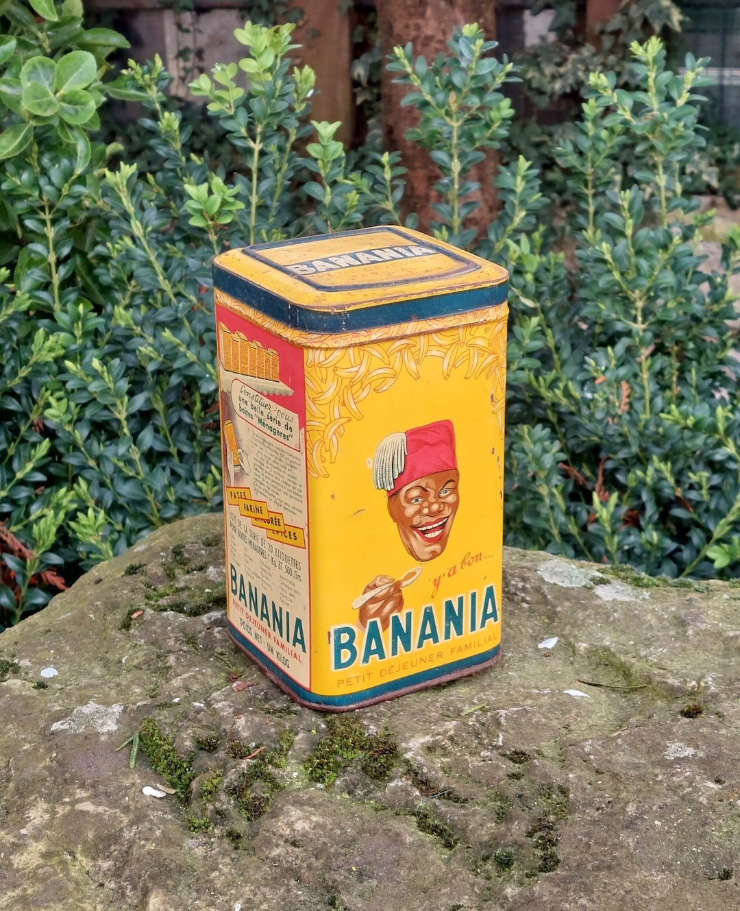 Old BANANIA RIZ Box, Yellow Color / 1 Kg / Retro and Authentic Object ...