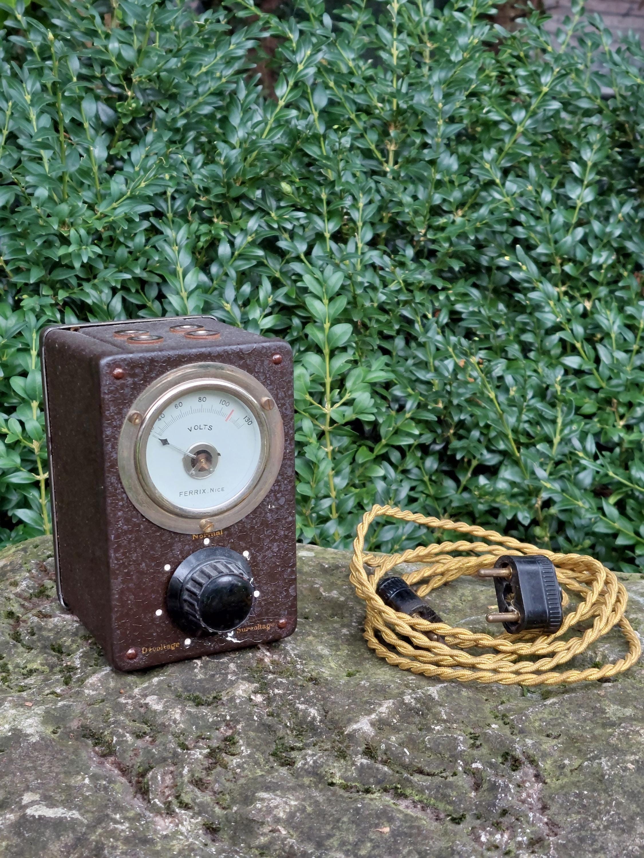 Vintage French Transformer/voltmeter, Metal Casing / Brand: FERRIX ...