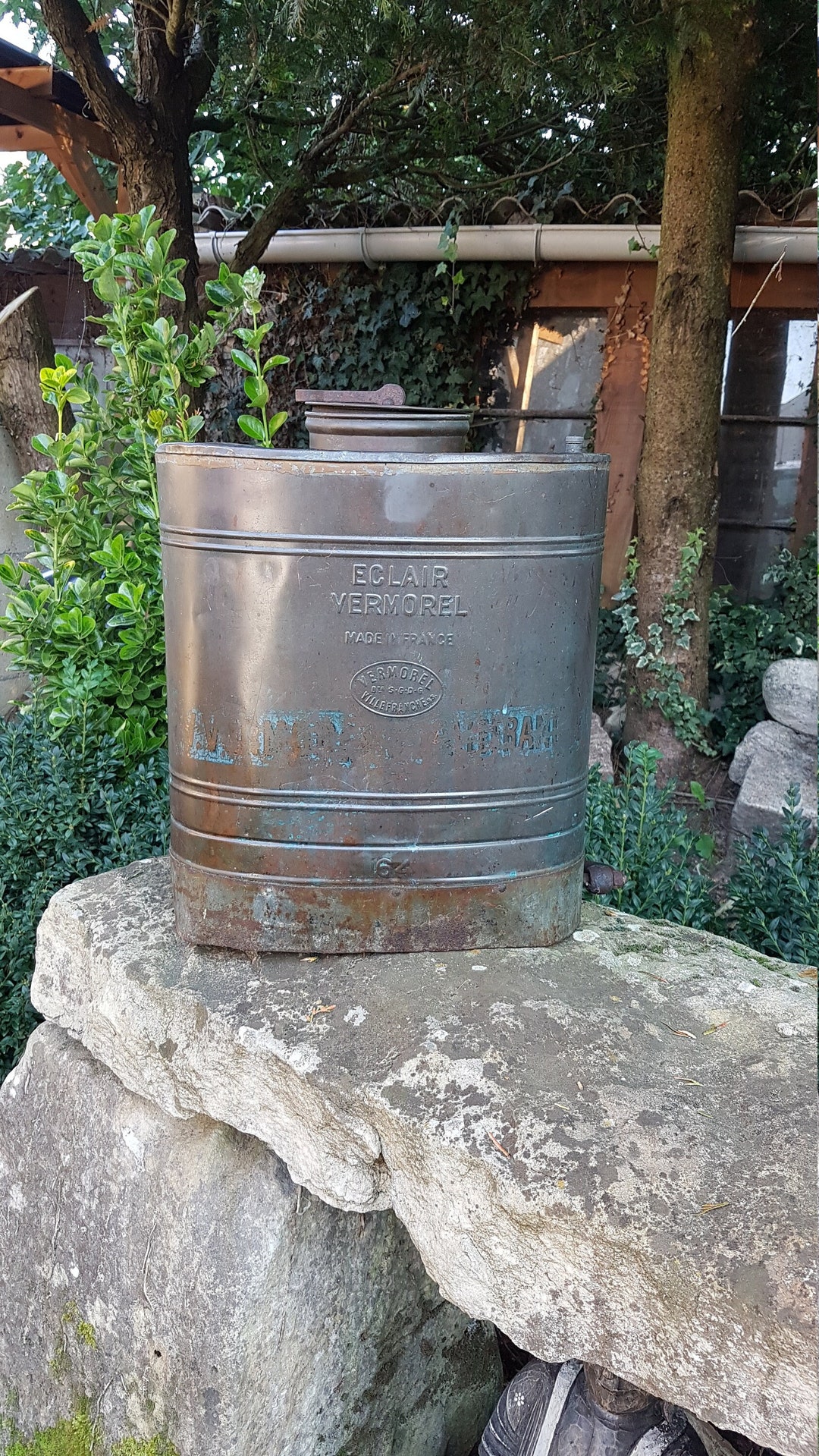 Old Backpack Sprayer / Old Sprayer / Brand: VERMOREL / Copper and Steel ...